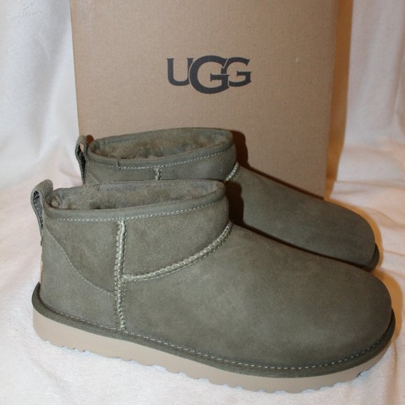 UGG | Shoes | New Ugg Ultra Mini Suede Shearling Lined Ankle Boots ...